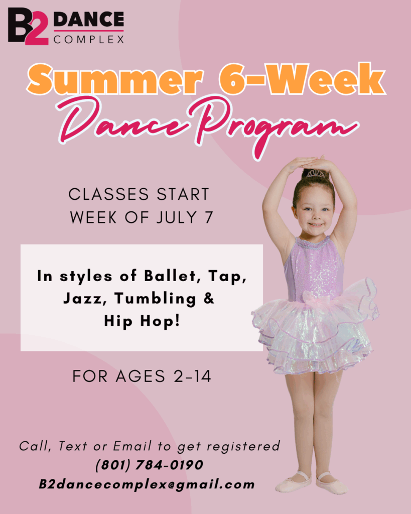 Summer 6-Week Schedule - B2 Dance Complex